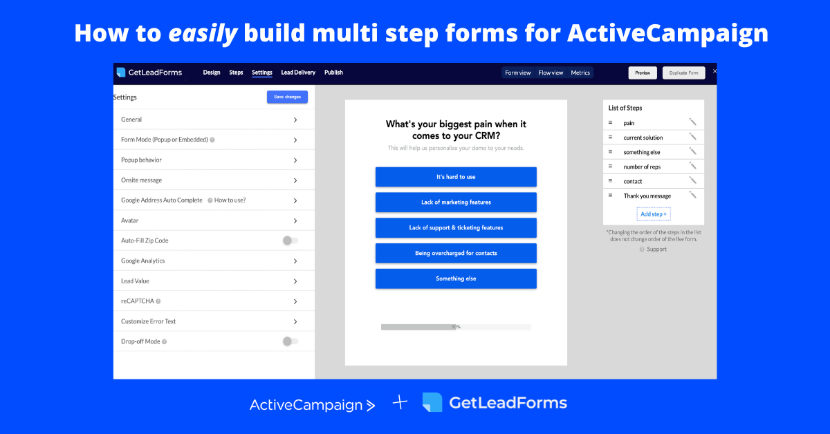 How to Build High Converting Multi Step Forms in ActiveCampaign ...
